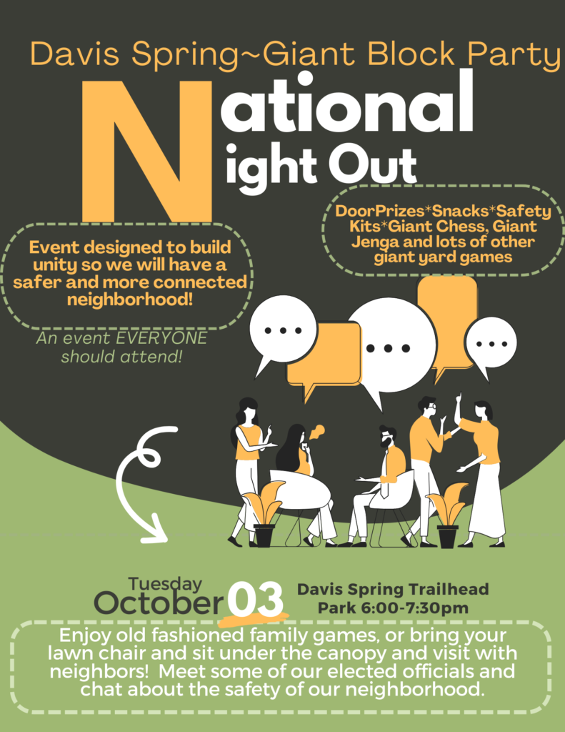 National Night Out Flyer - Davis Spring HOA